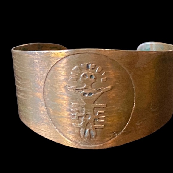 Vintage | Jewelry | Copper Cuff Bracelet Peruvian Inca Mayan Aztec ...